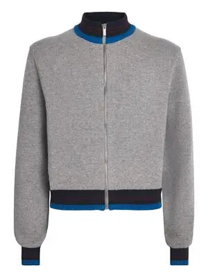 SYSTEM System Wool-Cotton Zip-Up Cardigan