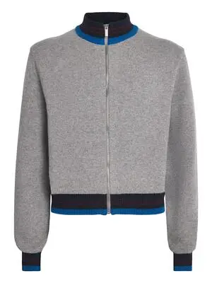 SYSTEM System Wool-Cotton Zip-Up Cardigan