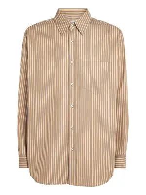 SYSTEM Cotton Stripe Shirt - Beige