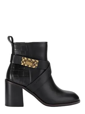 Kurt Geiger Leather Marylebone Ankle Boots - Black