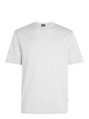 BOSS Cotton Jacquard T-shirt - Blue