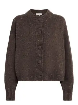 FRAME The Cashmere Fleck Cardigan - Brown