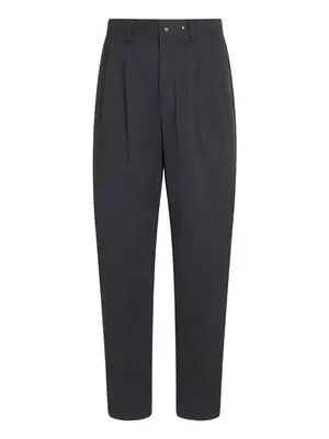 Rag & Bone Cotton Pleated Baggy Chinos - Black