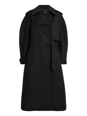 ANINE BING Cotton Pascale Trench Coat - Black