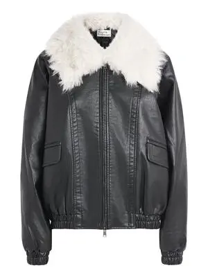 SOURCE UNKNOWN Source Unknown Faux Fur-Collar Rioni Bomber Jacket