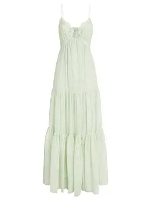 Alice + Olivia Lace-trim Nicky Maxi Dress - Green