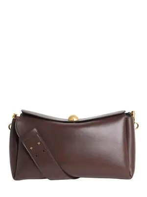 AMI Paris Medium Leather Carrousel Shoulder Bag - Brown