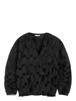 BY MALENE BIRGER Franca Pleated Satin Blouse - Black