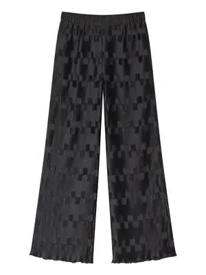 BY MALENE BIRGER Letita Pleated Satin Trousers - Black