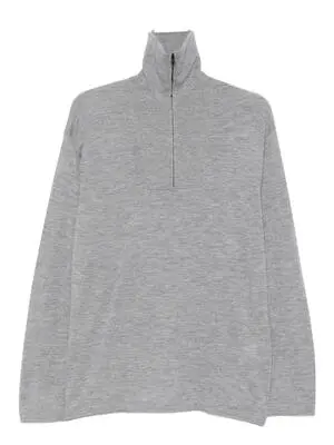 LISA YANG Roll-neck Ribbed Cashmere Sweater - Grigio