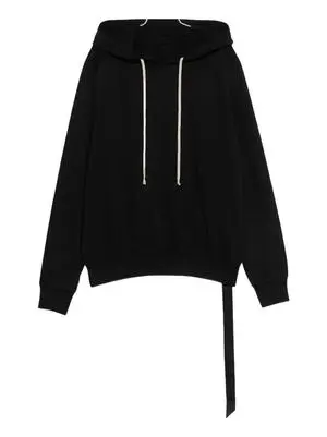 Rick Owens Hooded Cotton Sweatshirt - Nero