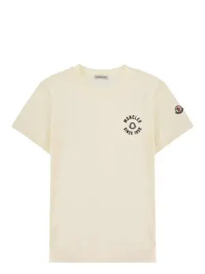Moncler MONCLER Cotton Logo T-Shirt Ivory