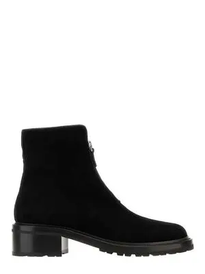 THE ROW Suede Hike Ankle Boots - Black