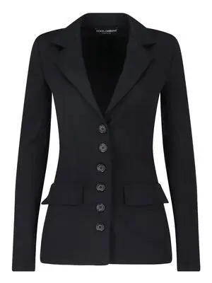 Dolce & Gabbana Tailored Virgin Wool & Elastane Jacket - Black