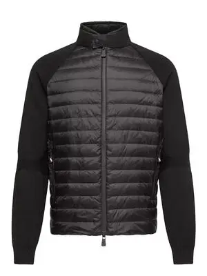 Moncler Padded Cardigan In Polyamide - Black