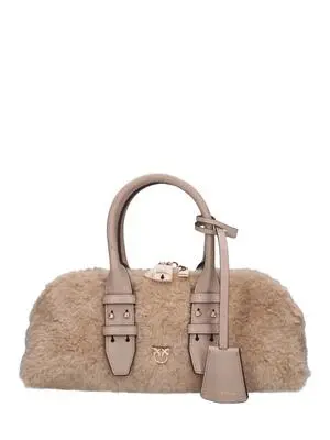 PINKO Pinko Faux Shearling Top Handle Bag