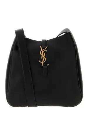 Saint Laurent Leather Crossbody Handbag - Black