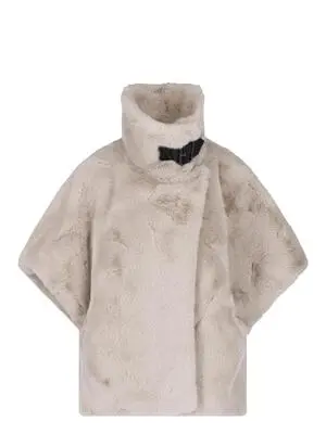 Pinko Structured Mini Jacket With Faux-leather Trim - Beige