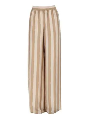 Fendi Fendi Silk Pequin Pants Beige