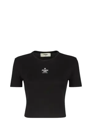 FENDI FENDI Logo Cotton-Blend Top