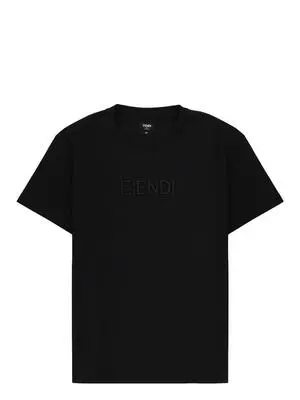 Fendi 3d Logo Cotton T-shirt - Black