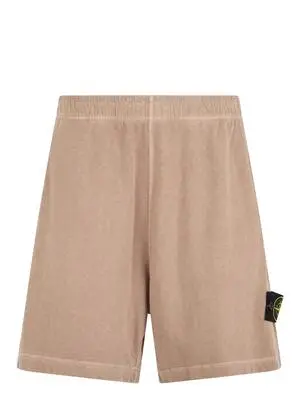Stone Island Cotton Shorts - Beige