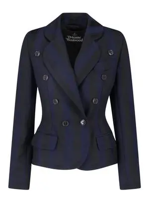 VIVIENNE WESTWOOD Tailored Double-breasted Blazer Jacket - Blue
