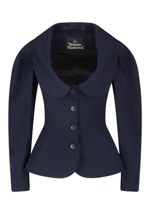 VIVIENNE WESTWOOD Virgin Wool And Cotton Jacket - Blue