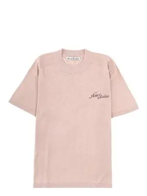 Acne Studios Logo Silk T-shirt - Pink