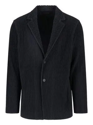 Issey Miyake Pleated Polyester Jacket - Black