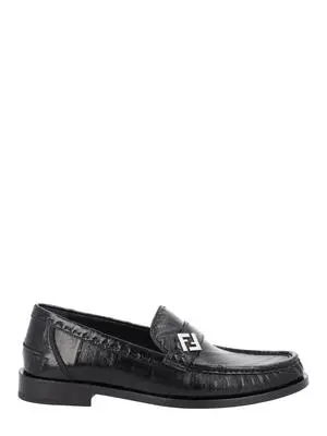 Fendi Leather Missina Loafers - Black