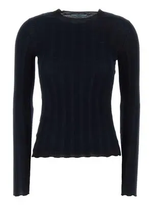 Prada Wool-blend Knit Sweater - Blue