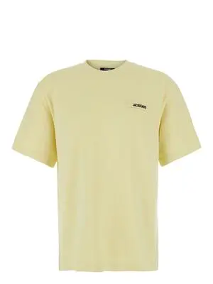Jacquemus Grosgrain-trim T-shirt - Paleyellow