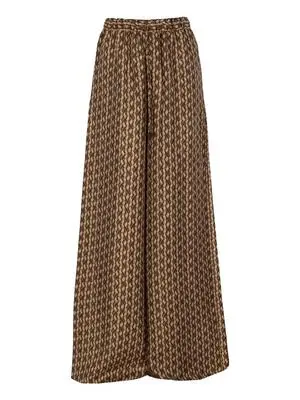 Max Mara Larino Silk Pants - Brown