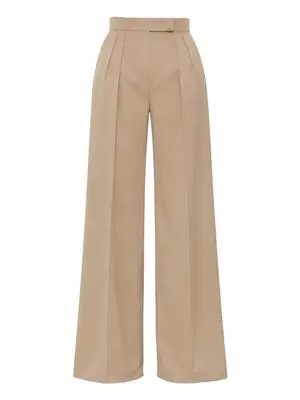 Max Mara Quorum Wide-leg Virgin Wool Trousers - Beige