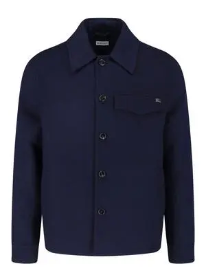 Burberry 100% Wool Jacket - Blue