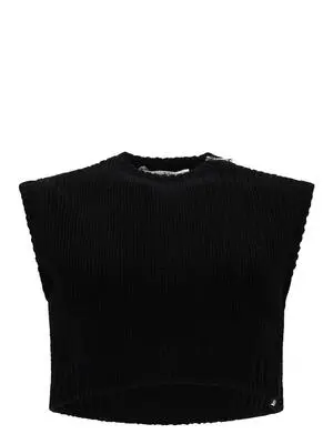 MAX MARA Max Mara Cropped Knit Sleeveless Top