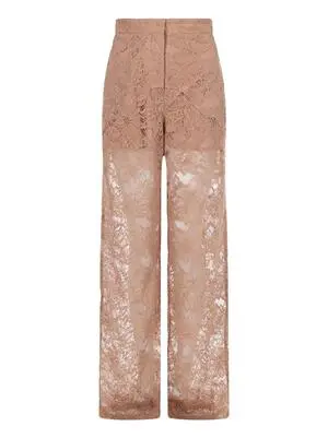 Sportmax Sportmax Lace Wide-Leg Pants Pink
