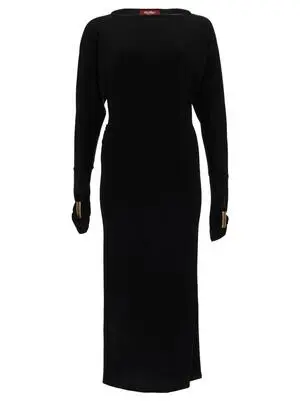 Max Mara Draped Viscose Gown - Black