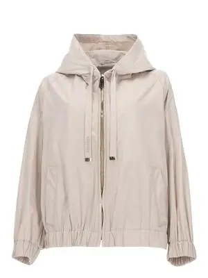 Max Mara Oversized Mini Taffeta Short Jacket - Beige