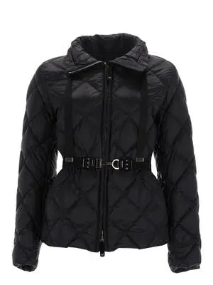 Max Mara Quilted Jacket With Belt - Black