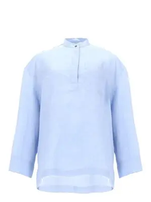 Max Mara Sleek Linen Shirt - Azure
