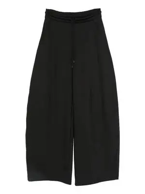 Max Mara Technical Cotton T-shirt Trousers - Nero