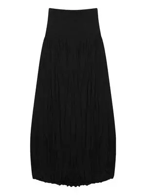 TOTEME Draped Midi Skirt - Black