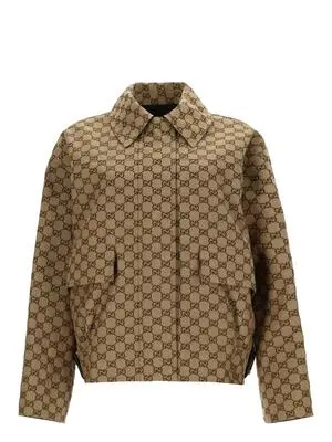 GUCCI Gucci GG Textured Bomber Jacket