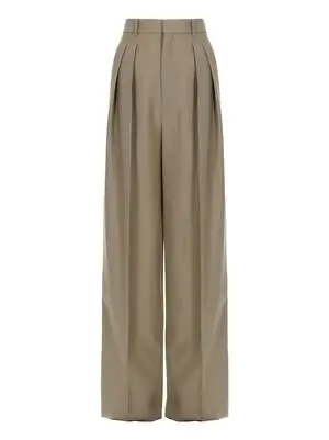 SAINT LAURENT SAINT LAURENT Wool-Silk Tailored Pants