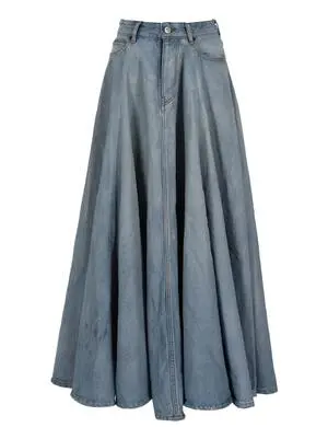BALENCIAGA BALENCIAGA Long Godet Skirt In Cotton