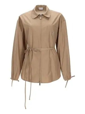 MONCLER MONCLER Cotton Zip-Front Jacket With Belt