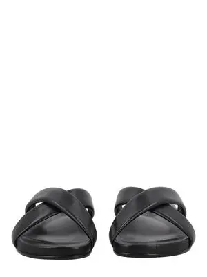Saint Laurent Nichols Leather Flats - Black