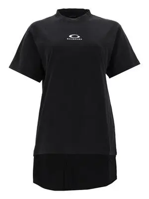 Balenciaga Cotton Hybrid Shirt Dress - Black
